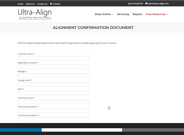 How to use our wheel alignment confirmation document. - Ultra Align