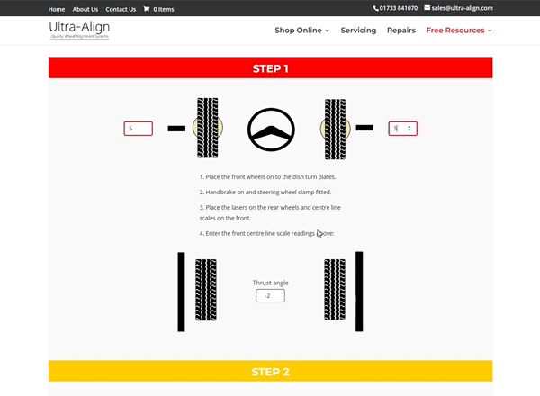 How to use our thrust angle compensator calculator. - Ultra Align
